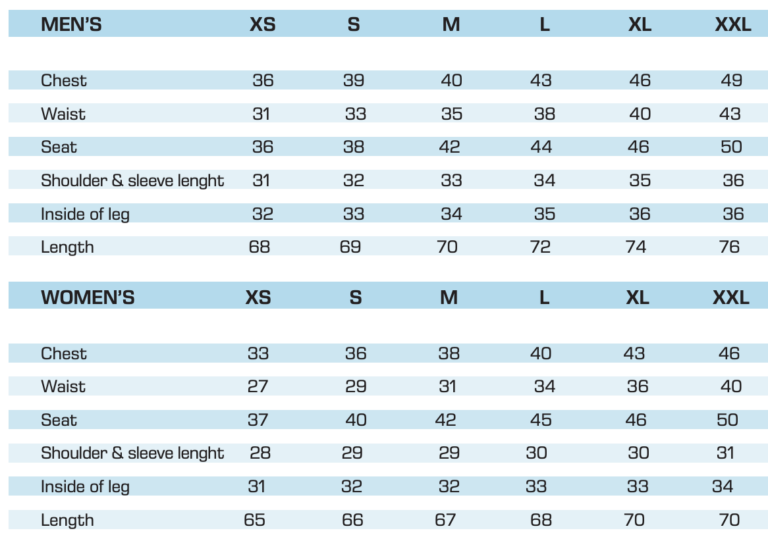 Size Charts - UNBOUND Gravel